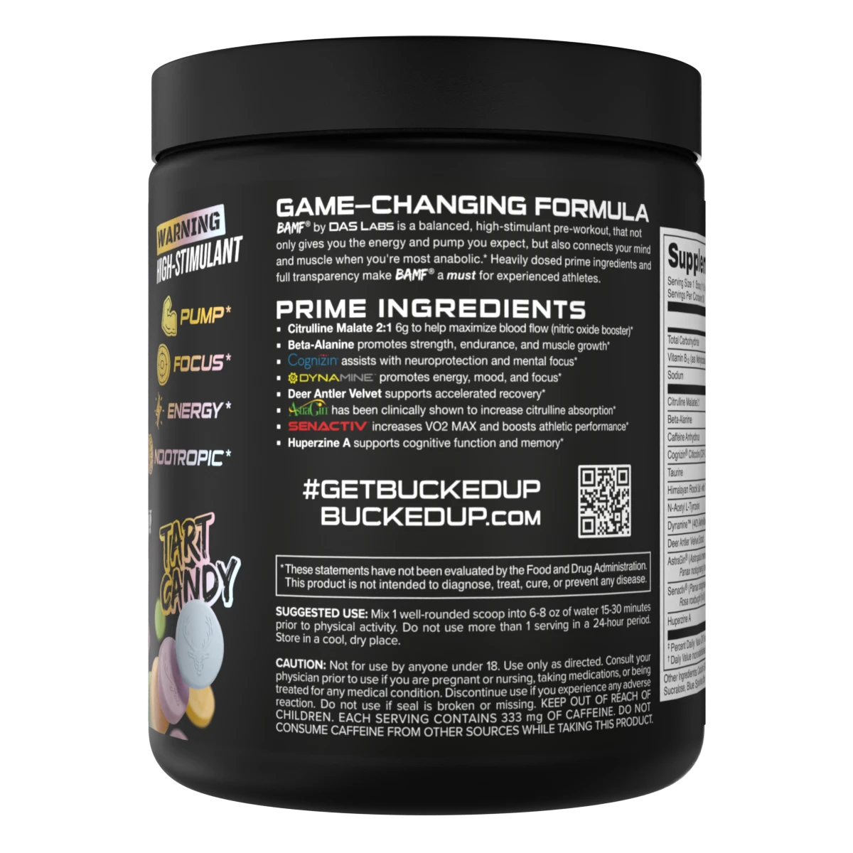 BAMF High Stimulant Nootropic Pre-Workout - Bucked Up